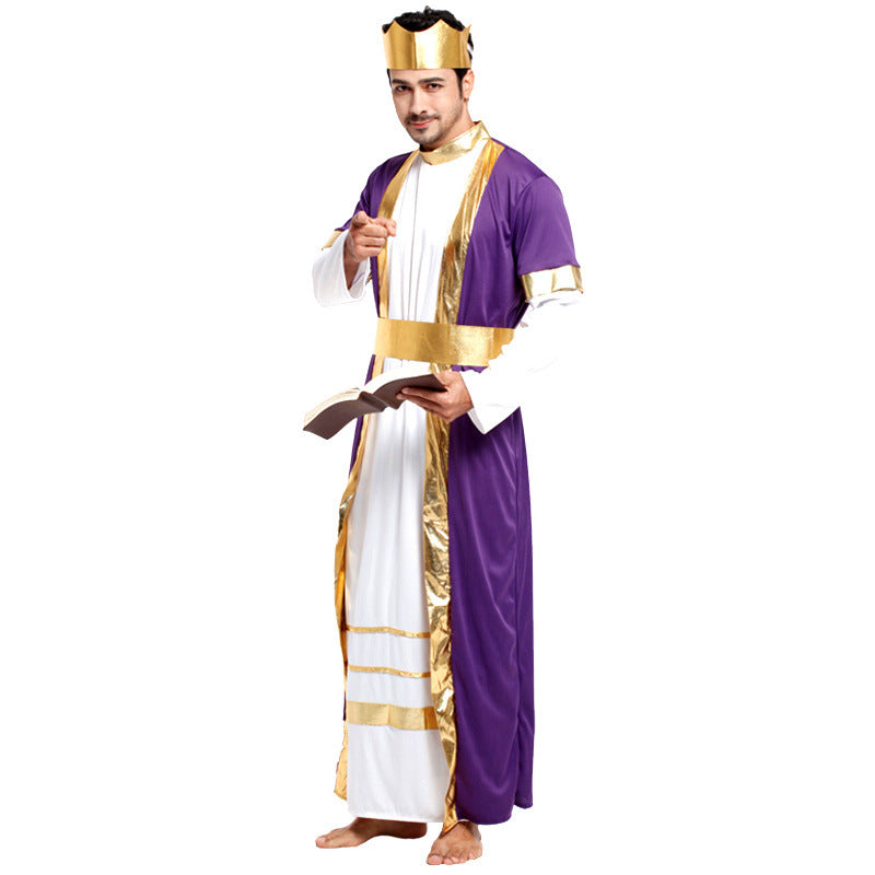Halloween King Costume Purple Outfit For Man – nekoaq.com
